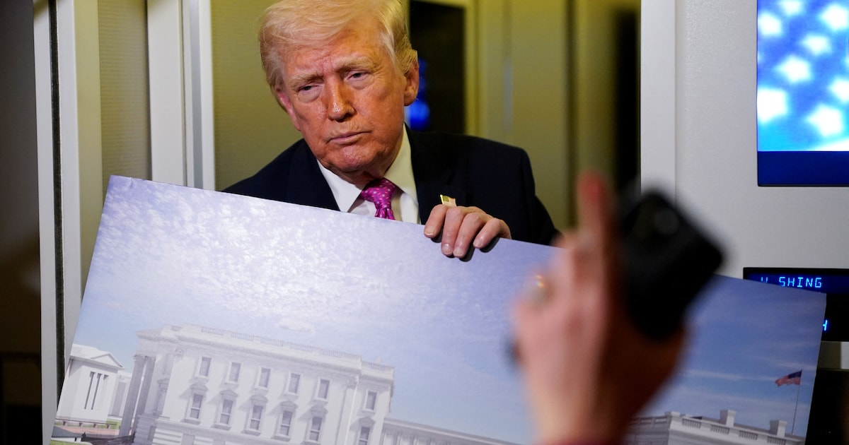 Trump toont de plannen: “Leger bouwt enorm militair complex onder ...