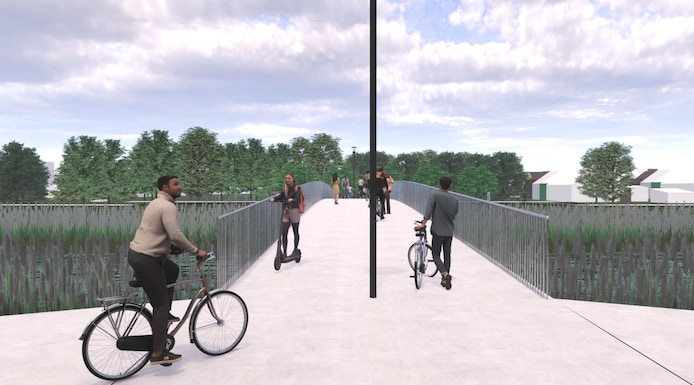 In de zomer van 2026 is de nieuwe fietsbrug in Gent klaar: zo zal de ...