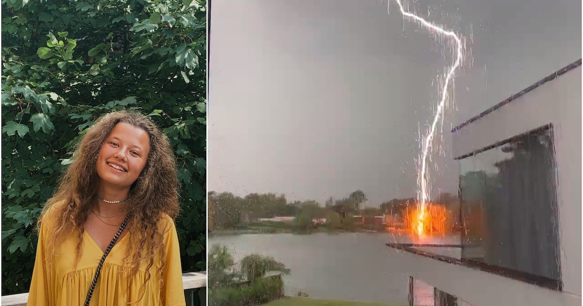 VIDEO. Babs (17) filmt spectaculaire blikseminslag in Keerbergen ...
