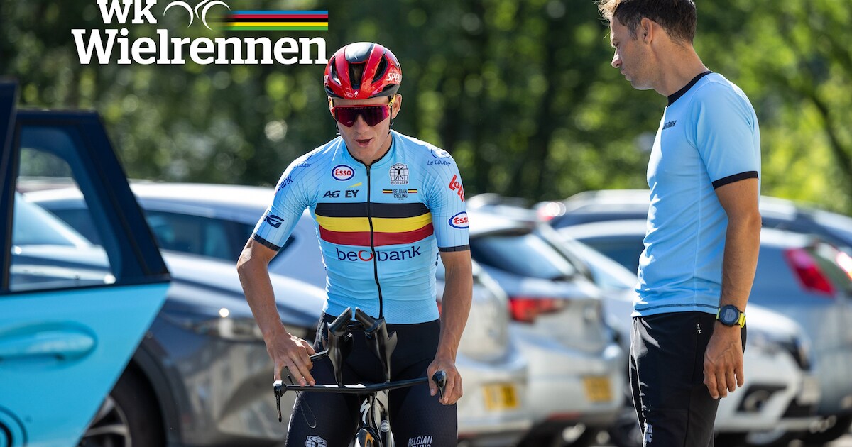 Bondscoach Vanthourenhout ziet WK-tijdrit die op lijf van Evenepoel is geschreven: “Venijn zit ...