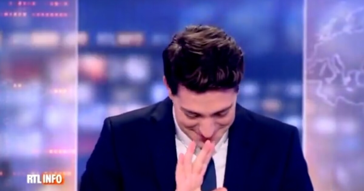 Nieuwslezer RTL-TVI krijgt slappe lach tijdens uitzending | Het leukste ...