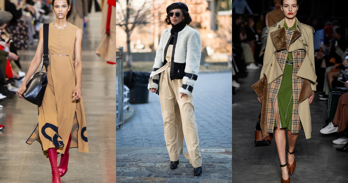 ‘Saai beige’ was dé trend op en naast de catwalk tijdens Londen Fashion ...
