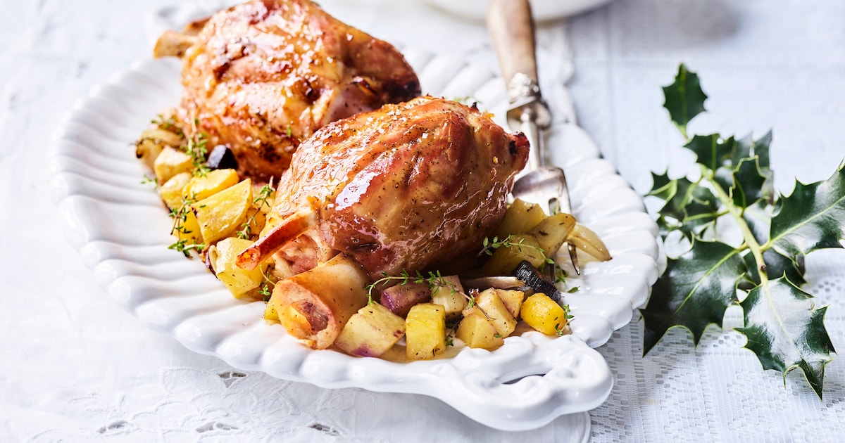 Gelakt hammetje en dé feestgroente: Loïc Van Impe gaat voor simpel ...