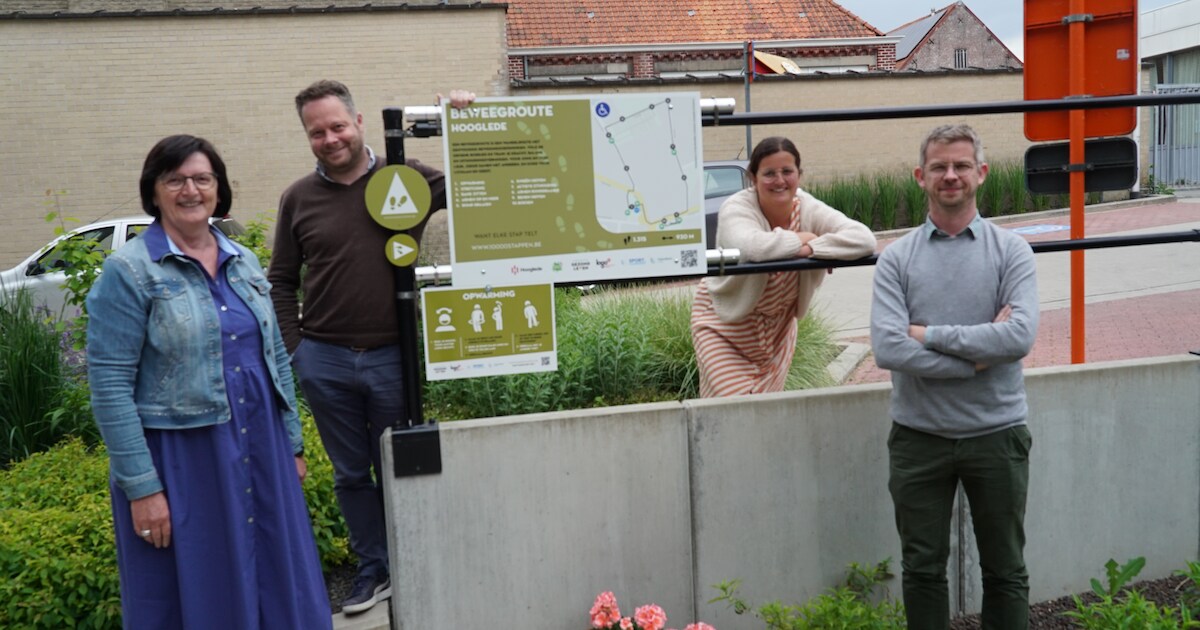 Nieuwe beweegroute geopend in centrum Hooglede | Hooglede | HLN.be