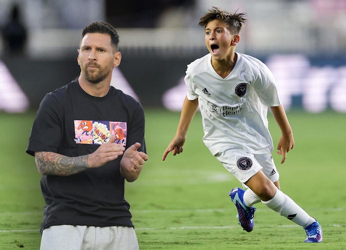 Zo vader, zo zoon? Thiago Messi (12) scoort elf doelpunten in één ...