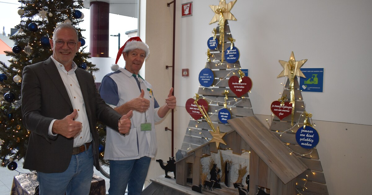 Handgemaakte kerststal van ziekenhuisvrijwilliger Jef levert 1.500 euro ...