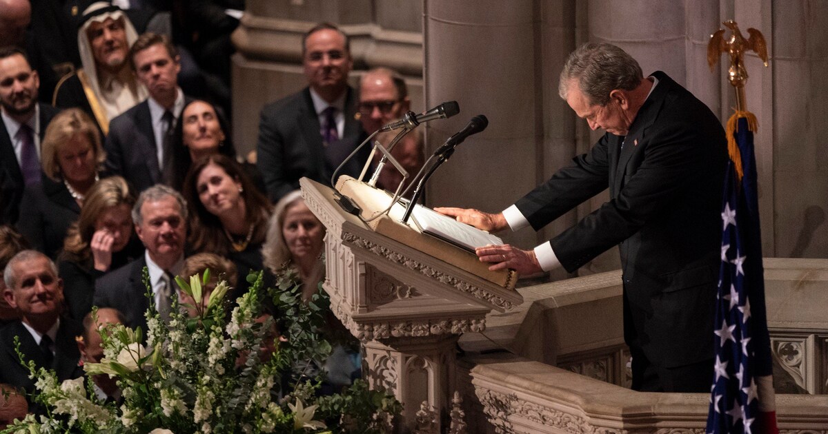 George Bush jr. neemt afscheid van "beste vader die je kan hebben" | De ...