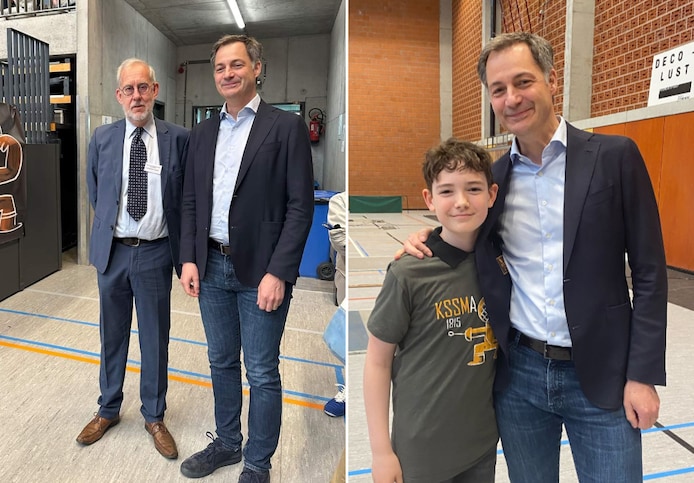 Premier Alexander De Croo kwam samen met Warre medailles uitreiken op ...