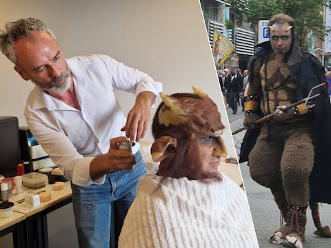 IN BEELD. Zo werd Duivel Jeroen (57) geschminkt voor de ...