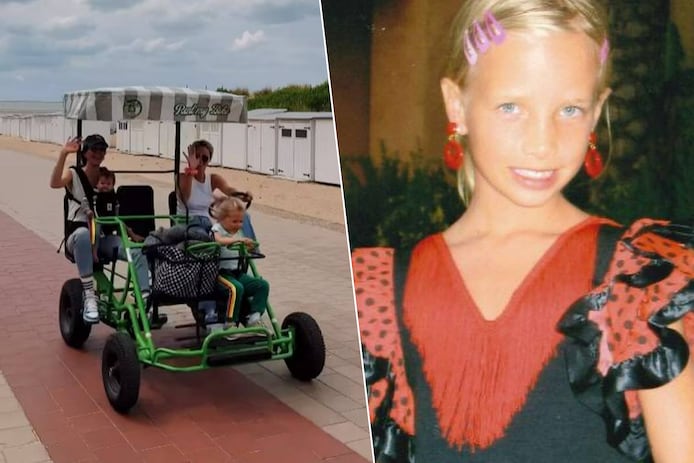 BV 24/7. Astrid Coppens en haar dochters maken een ritje in een gocart ...