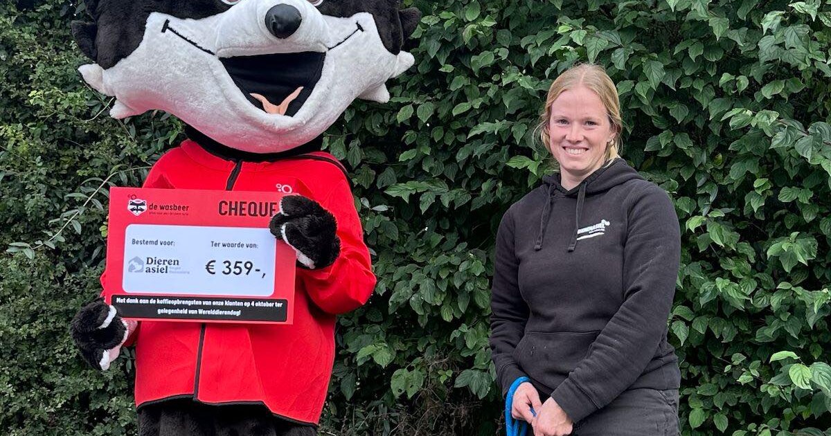 Koffieactie De Wasbeer levert 359 euro op voor Dierenasiel Regio ...