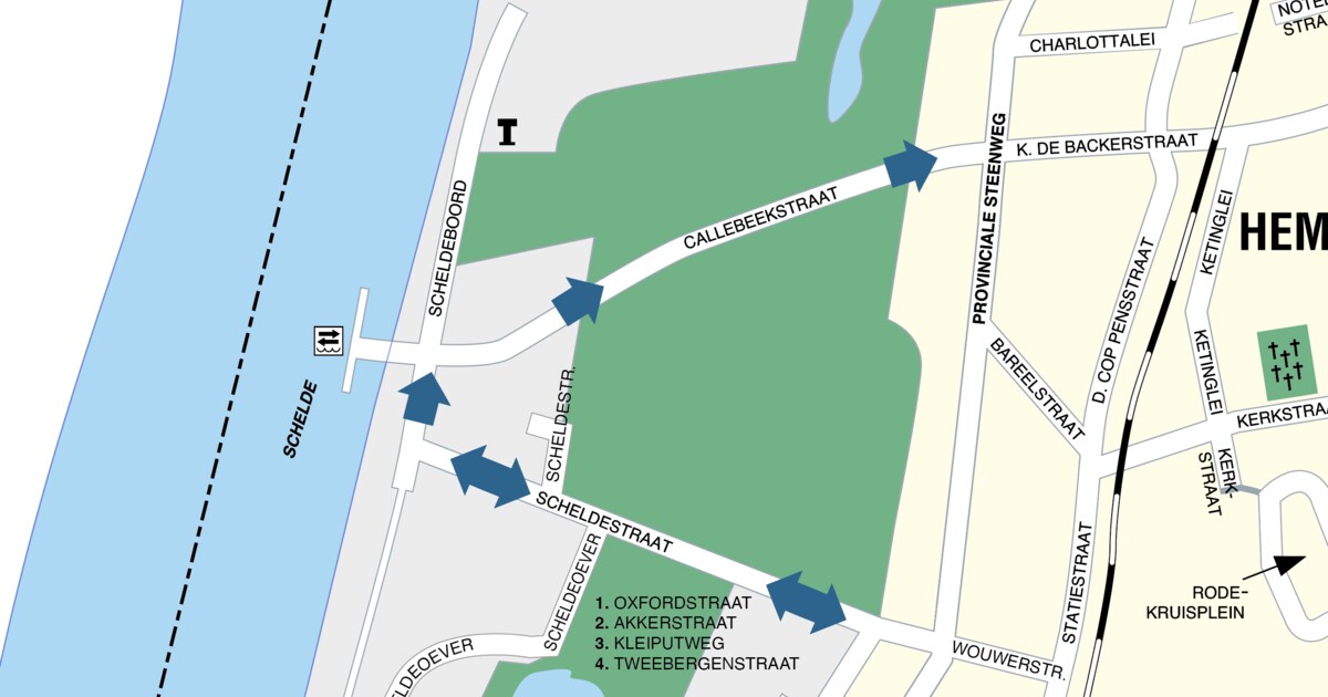 Proefopstelling met enkelrichting in Callebeekstraat en Scheldeboord ...