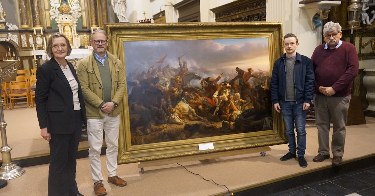 Schilderij van ‘De Slag bij Kallo’ in ere hersteld na restauratie: “Op ...