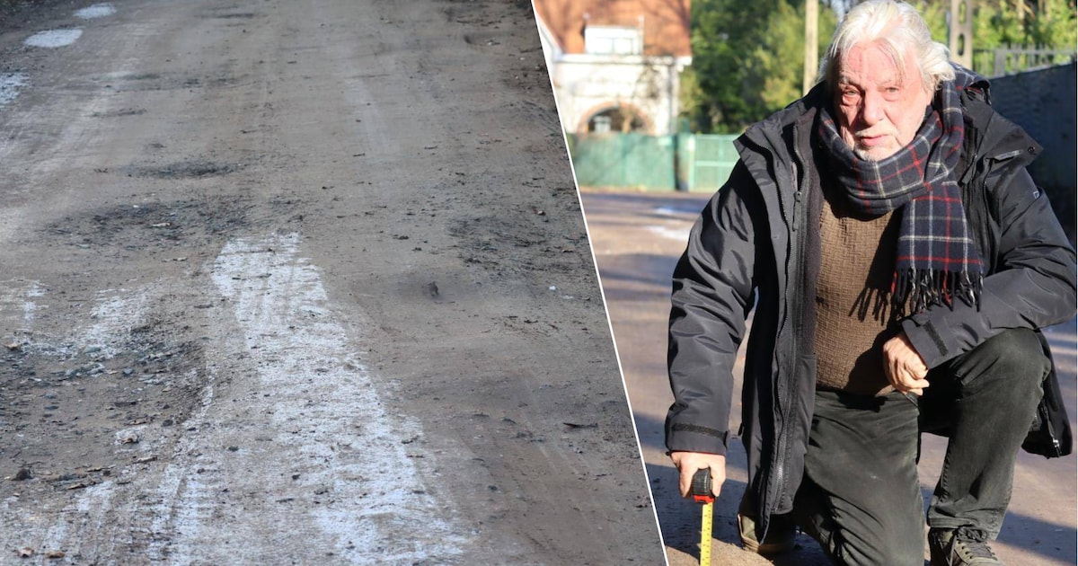 John (78) is miserabele staat van wegdek in Keerbergen beu en schakelt ...