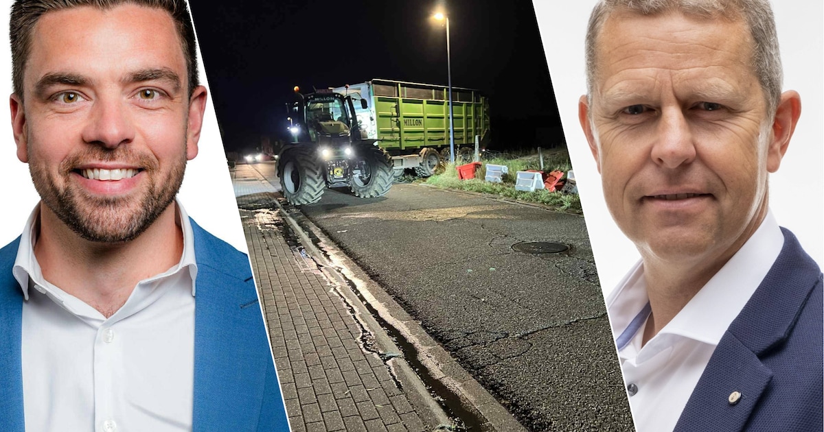 Wegversmalling die op eerste dag aan flarden gereden werd, komt terug ...