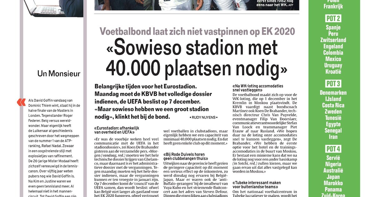 Het speculeren kan beginnen | De Krant | HLN.be