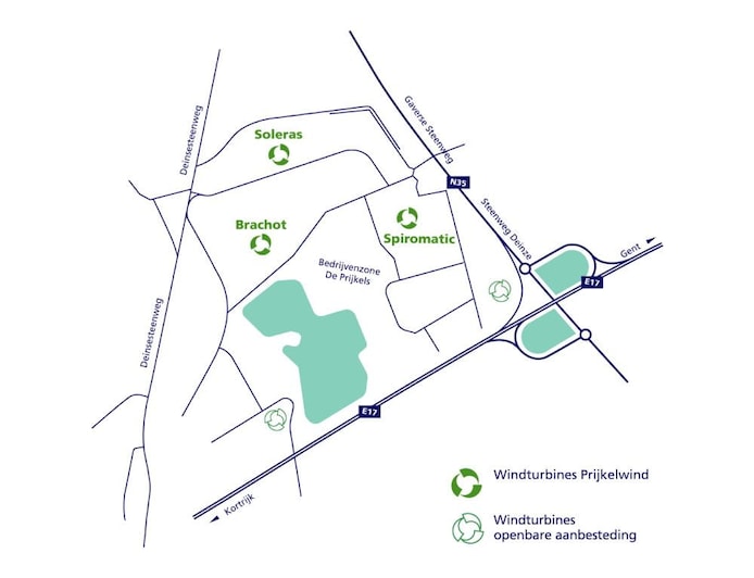 Luminus wil vijf windturbines bouwen in De Prijkels: “Buurtbewoners ...