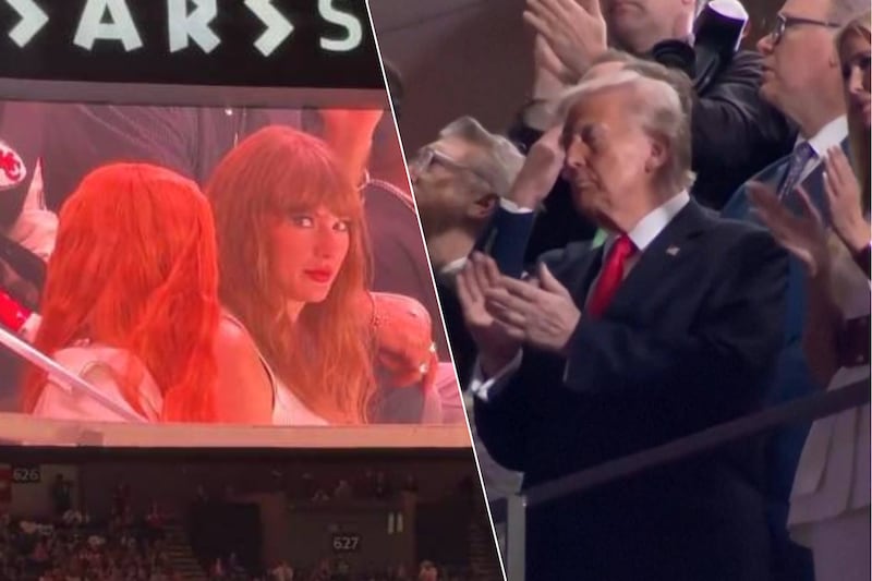 Trump lacht Taylor Swift uit nadat ze wordt uitgejouwd tijdens de Super ...