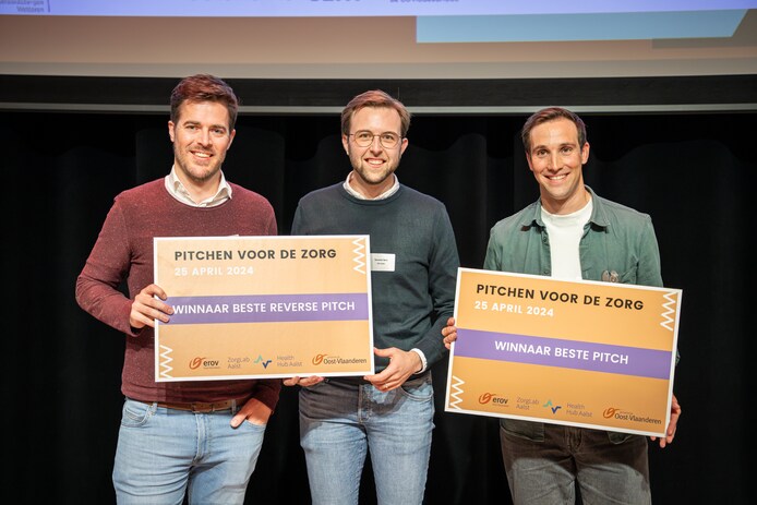 Remko, Dries en Bert winnen ‘Pitchen voor de Zorg’ | Aalst | hln.be
