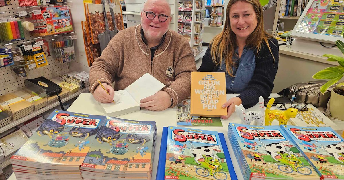 Willy Linthout en Ann Smet signeren ten voordele van Zoetjes & Snoetjes ...