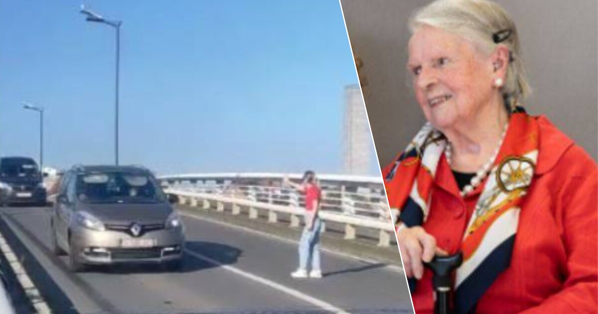 Simone (100) valt stil op Groeningebrug in Kortrijk, maar Janne (31 ...