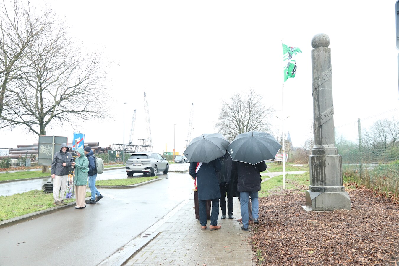 200 jaar oude grenspaal markeert provinciegrens tussen Oost-Vlaanderen ...