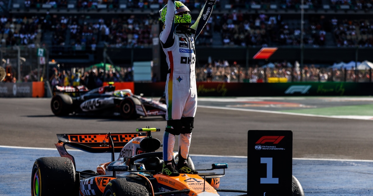 Lando Norris wint GP van Mexico en is nieuwe WK-leider, Verstappen op P3 na gewéldige strijd met ...