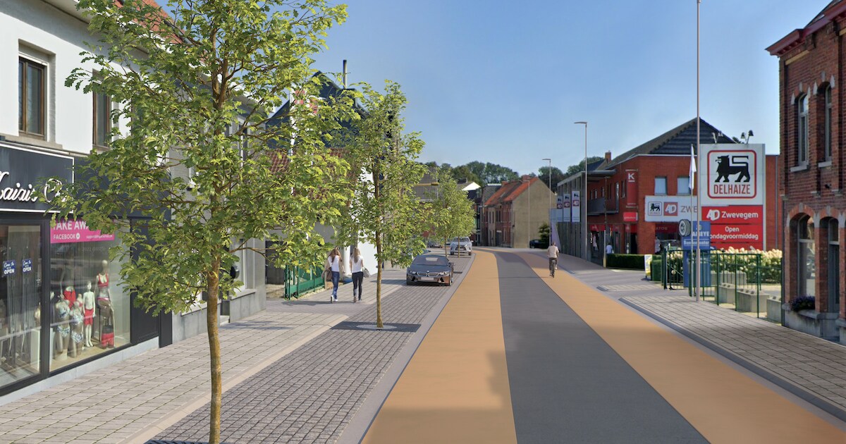 Eindelijk: de werken starten in de Kortrijkstraat. Vooral voor fietsers moet het er veiliger ...