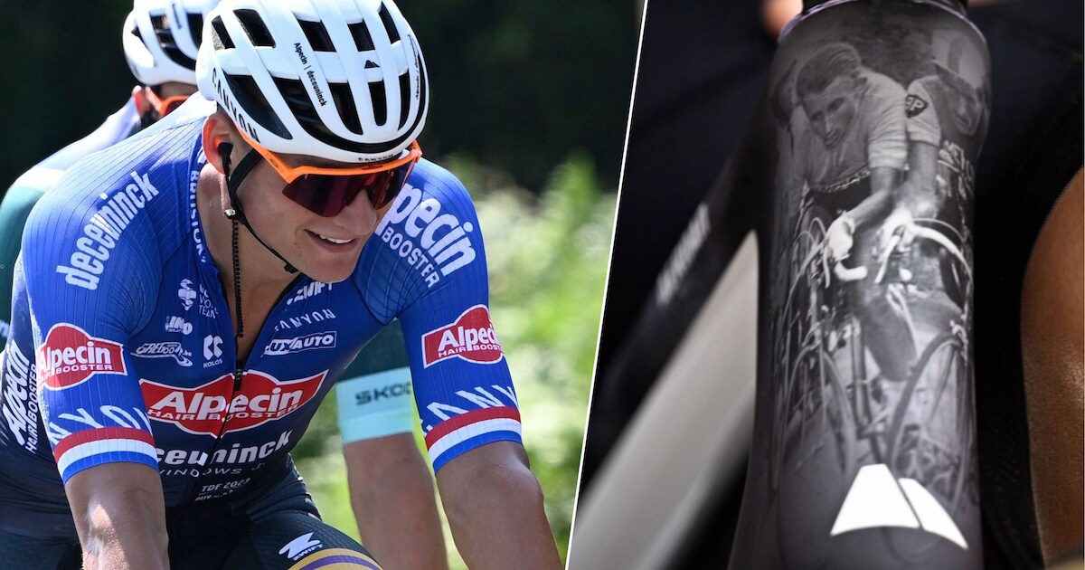 “Merci Poupou”: hommage aan opa Poulidor op fiets Mathieu van der Poel ...