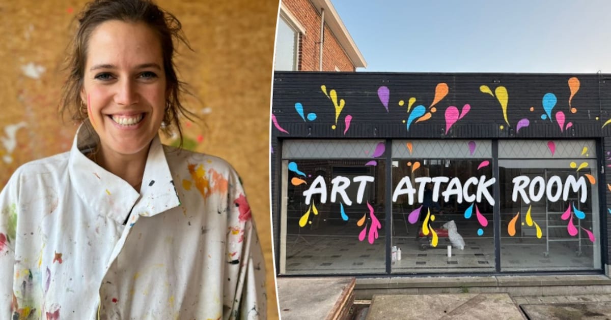 NET OPEN. Annelies (30) opent Art Attack Room: “Een keertje alles mogen ...