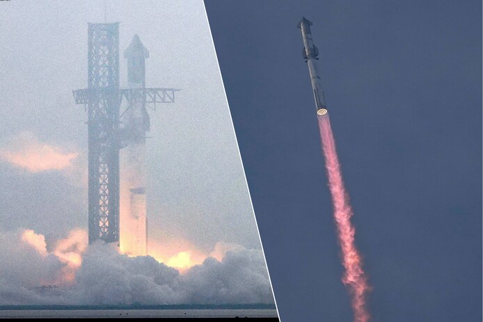 Grootste raket ooit, Starship, is ook bij haar derde ruimtevlucht ...
