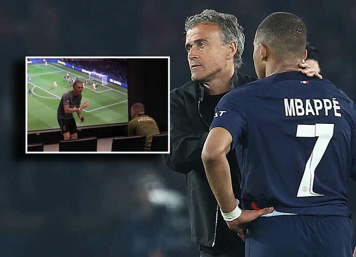 Peptalk van Luis Enrique tegen Kylian Mbappé gaat viraal: “Kijk eens ...