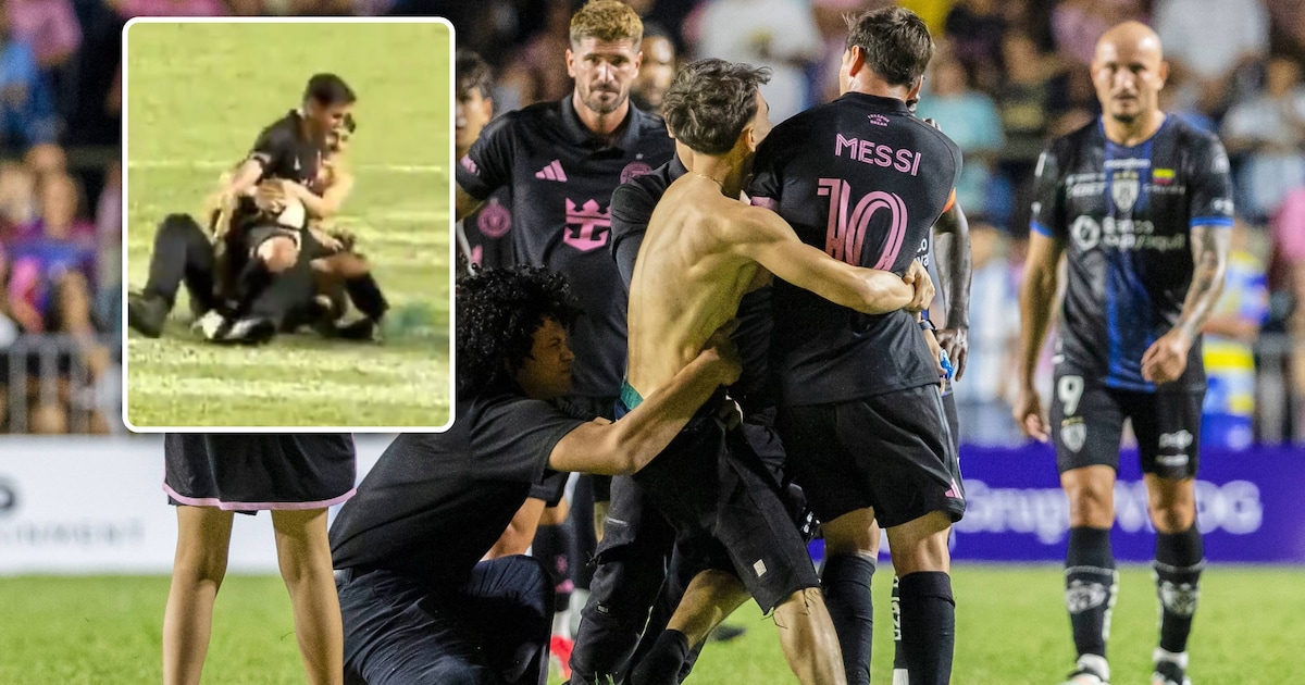KIJK. Chaos in bizarre oefenmatch: Lionel Messi wordt door fan én ...