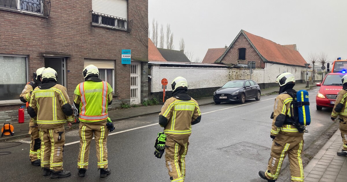 Zak met pellets scheurt tijdens bijvullen van kachel in Ledegem: brandweer bedwingt klein ...