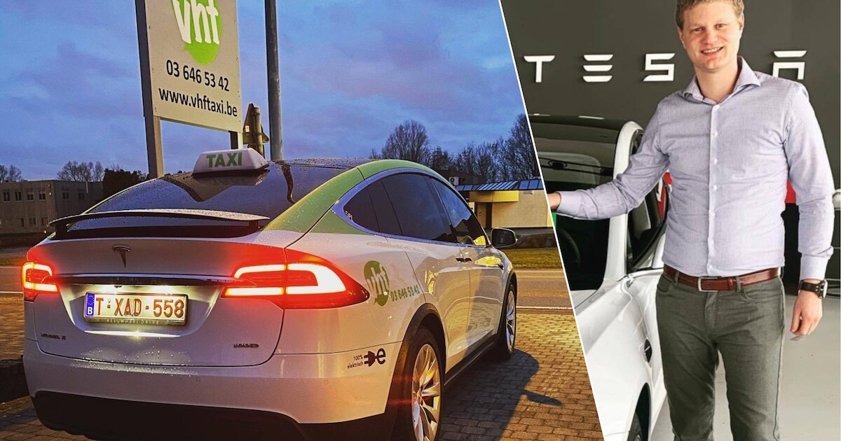 De Tesla te veel? Wéér Antwerps taxibedrijf over de kop: ‘groene ...