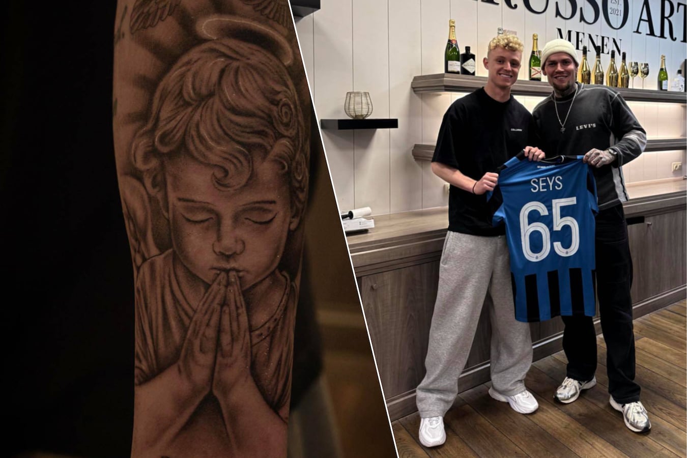 Profvoetballer Seys kiest voor biddende engel: Cirusso Art ontvangt ...
