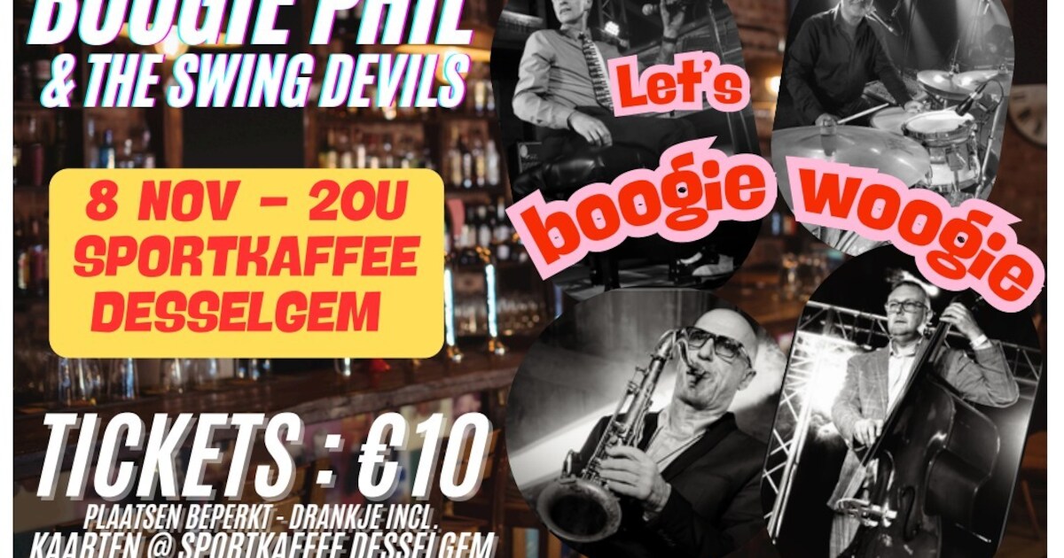 Boogie Phil & The Swing Devils laten het Sportkaffee in Waregem op 8 november swingen | Waregem ...