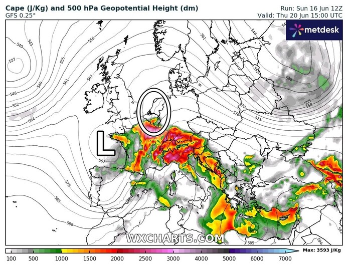 Onweer zorgt deze week mogelijk opnieuw voor zware neerslag: “Lokaal is ...