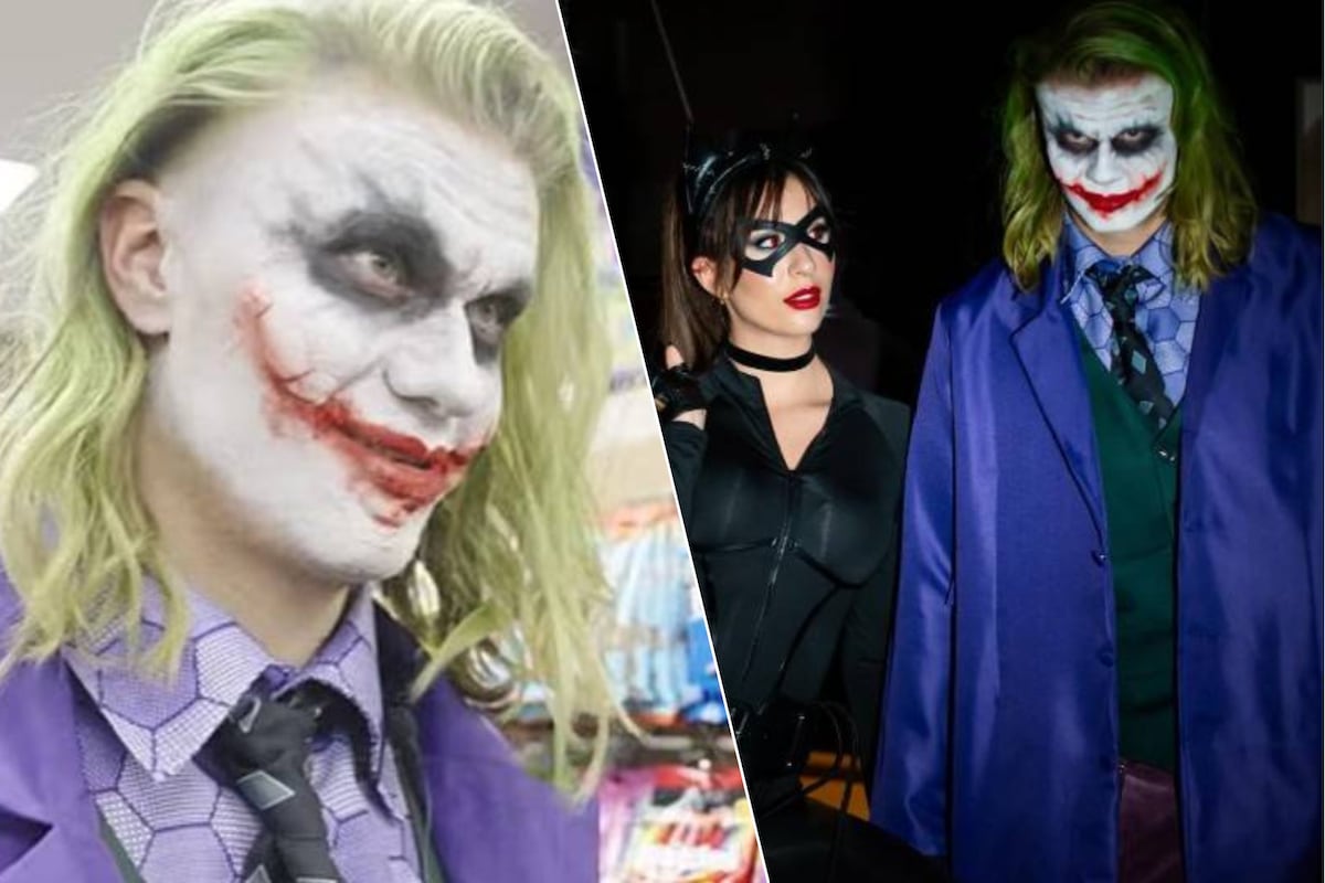 KIJK. Zou u hem herkend hebben? Erling Haaland viert Halloween als ‘The Joker’ en trekt straat ...