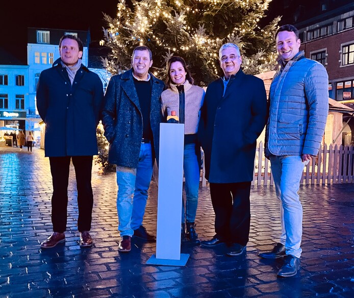 KIJK. Lichtjes van de kerstboom op de Hasseltse Grote Markt worden ...