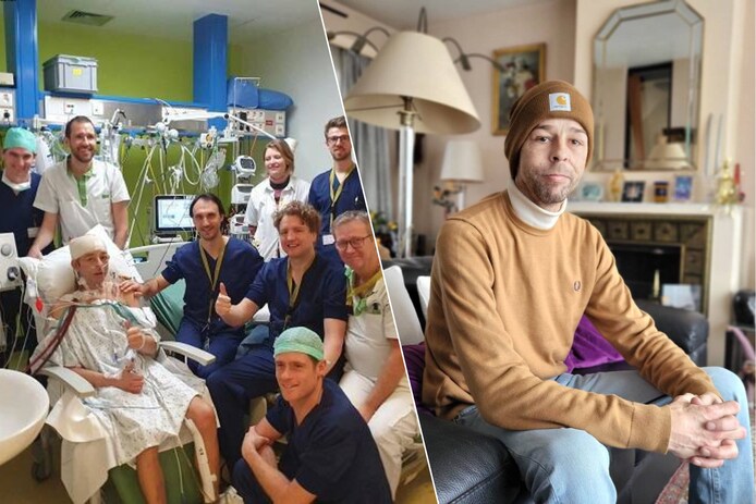 Michael (43) kreeg als eerste patiënt in België een dubbele hartpomp en ...