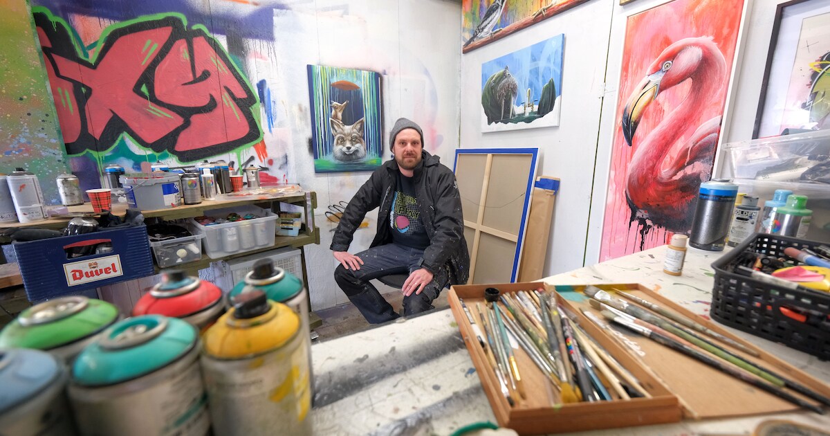 Graffiti-artiest David Duits brengt kleuren en beestjes op expositie ...