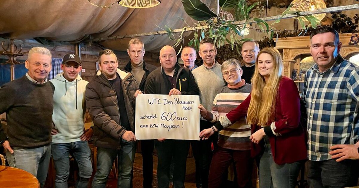 Fietsclub WTC Den Blauwe Hoek overhandigt cheque aan goed doel | Duffel ...