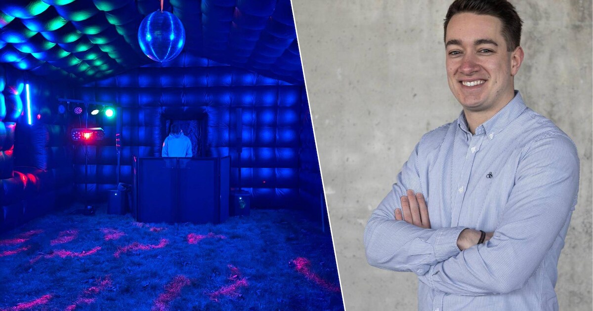 Lukas (26) lanceert feestconcept Dark & Dance: “Een opblaasbare discotheek waar je maar wil ...