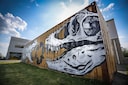 Dinokunstwerk van Tom Herck fleurt industriezone Nieuwerkerken op ...