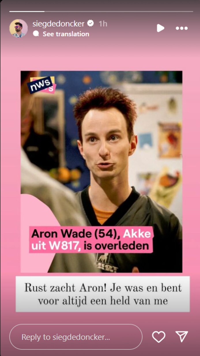 “Voor altijd een held”: bekend Vlaanderen rouwt om Aron Wade | Acteur ...