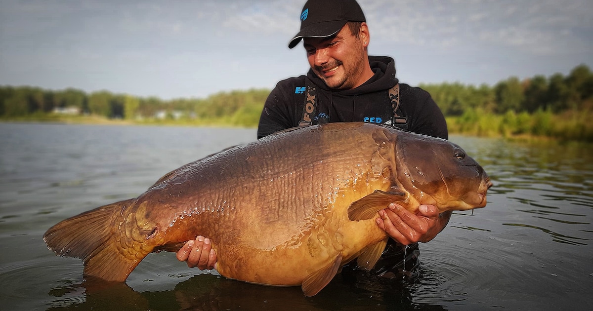 Geoffrey (29) vangt met ‘De Mohikaan’ één van grootste karpers in ...