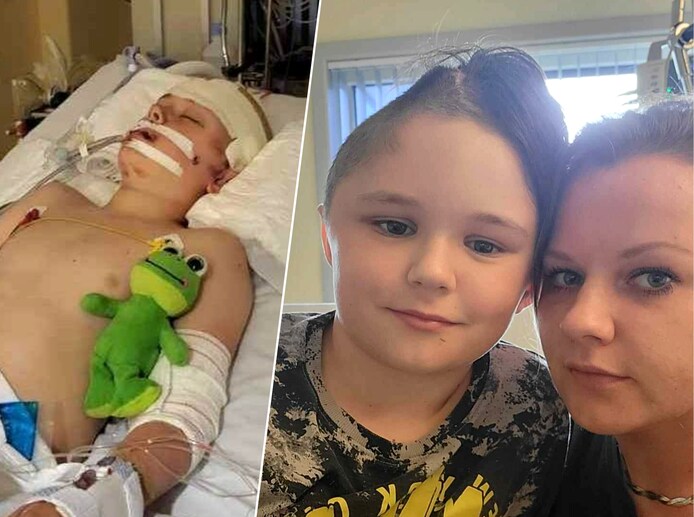 “Mijn kleine jongen stond al met één voet aan de ‘overzijde’...”: Alan (10) ontsnapt aan de dood ...