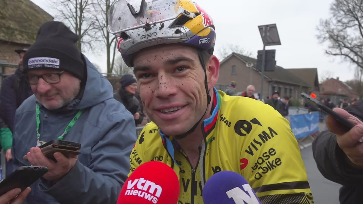 Wout van Aert na pechdag met twee lekke banden: “Had veel zin om naar ...
