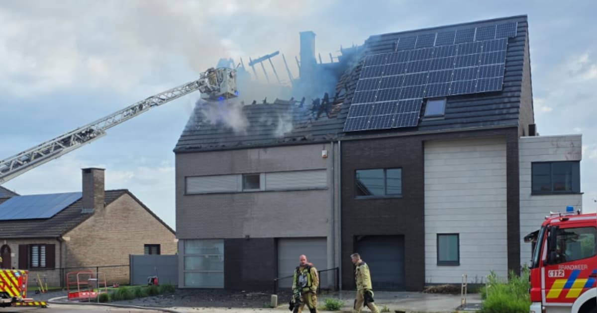 Brand in Spiltstraat in Zemst onder controle na uitslaande vlammen ...